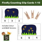 (FREE!) Firefly Counting Clipcards 1- 10 - The Chatty Kinder