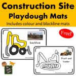 (FREE!) Construction Playdough Mats - The Chatty Kinder