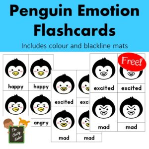 Penguin Faces Emotions Flashcards / Montessori 3-Part Cards - The ...