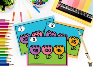 Free Place Value Printable Spring Activity - The Chatty Kinder