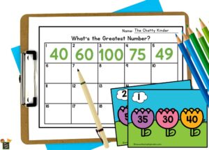 Free Place Value Printable Spring Activity - The Chatty Kinder