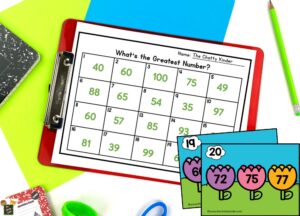 Free Place Value Printable Spring Activity - The Chatty Kinder