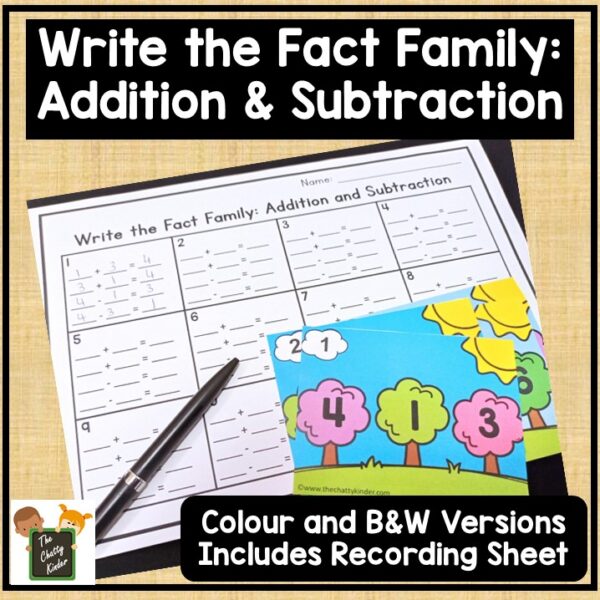 Hands-On Addition and Subtraction Matching Activity - The Chatty Kinder