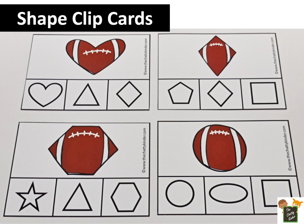 Football Math Centers - Prek and K - The Chatty Kinder