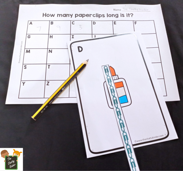 Free! Measuring School Supplies - Length - The Chatty Kinder