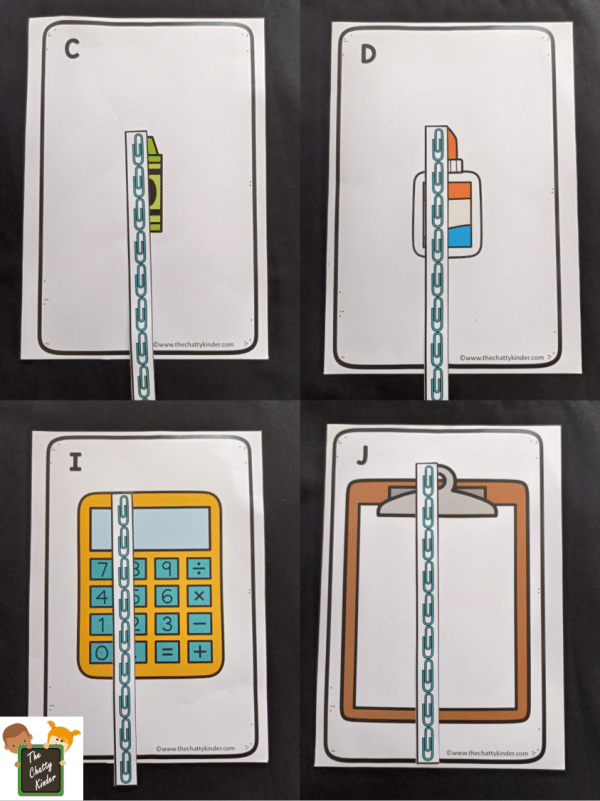 Free! Measuring School Supplies - Length - The Chatty Kinder