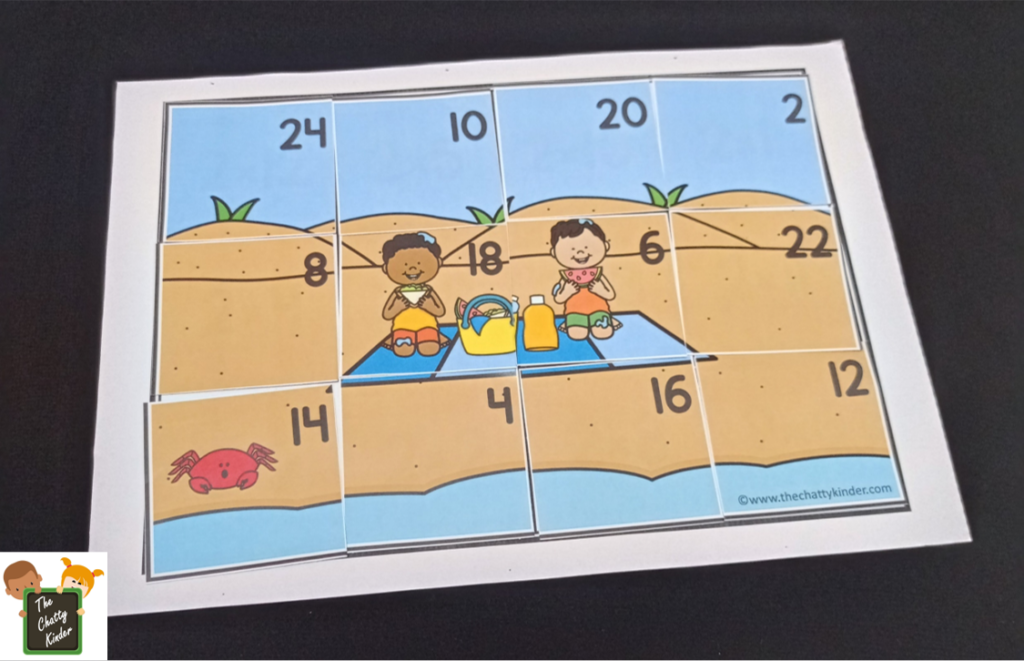 Summer Fun Multiplication Puzzles - The Chatty Kinder