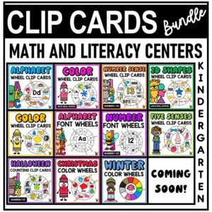 Number Sense Wheel Clip Cards - The Chatty Kinder