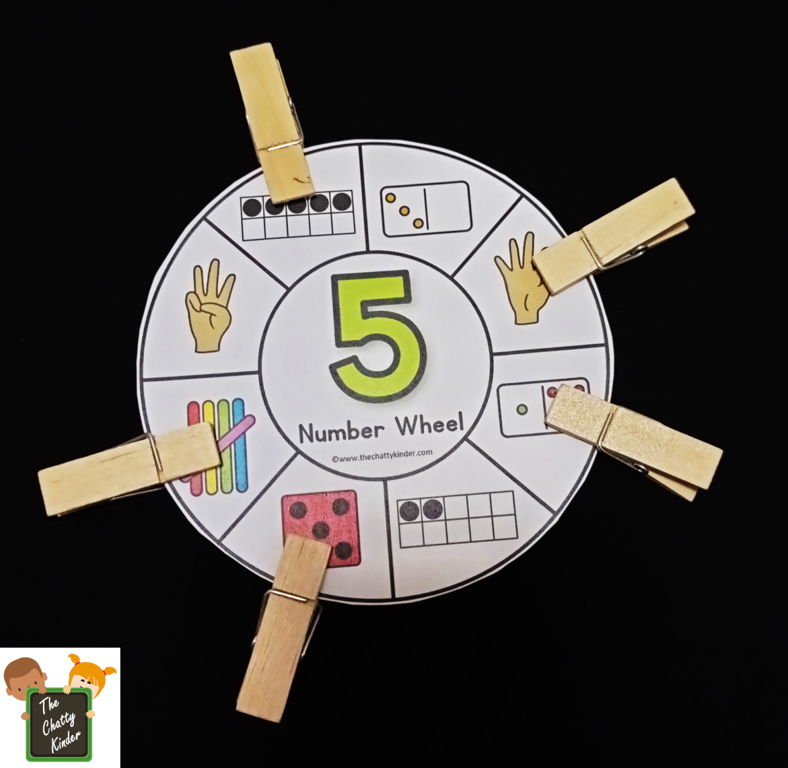 Number Sense Wheel Clip Cards - The Chatty Kinder