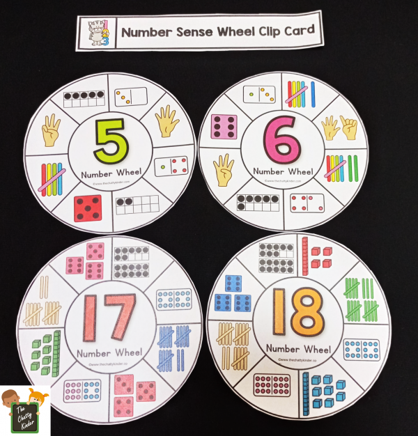 Number Sense Wheel Clip Cards - The Chatty Kinder