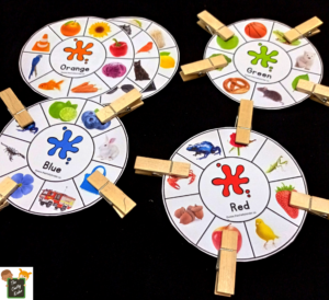 Color Clip Cards with Real Photos - The Chatty Kinder