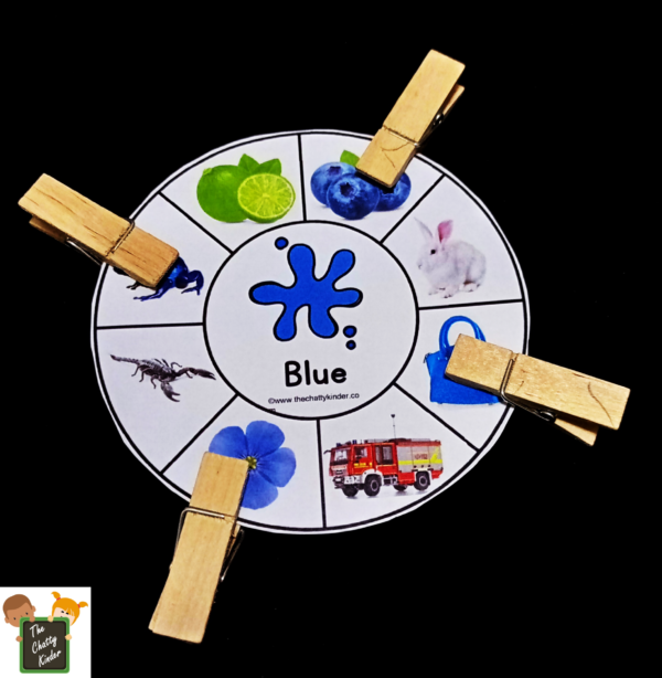 Color Clip Cards with Real Photos - The Chatty Kinder