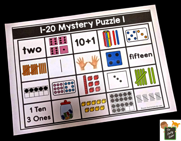 Number Sense Puzzles - Hidden Picture Puzzles - The Chatty Kinder