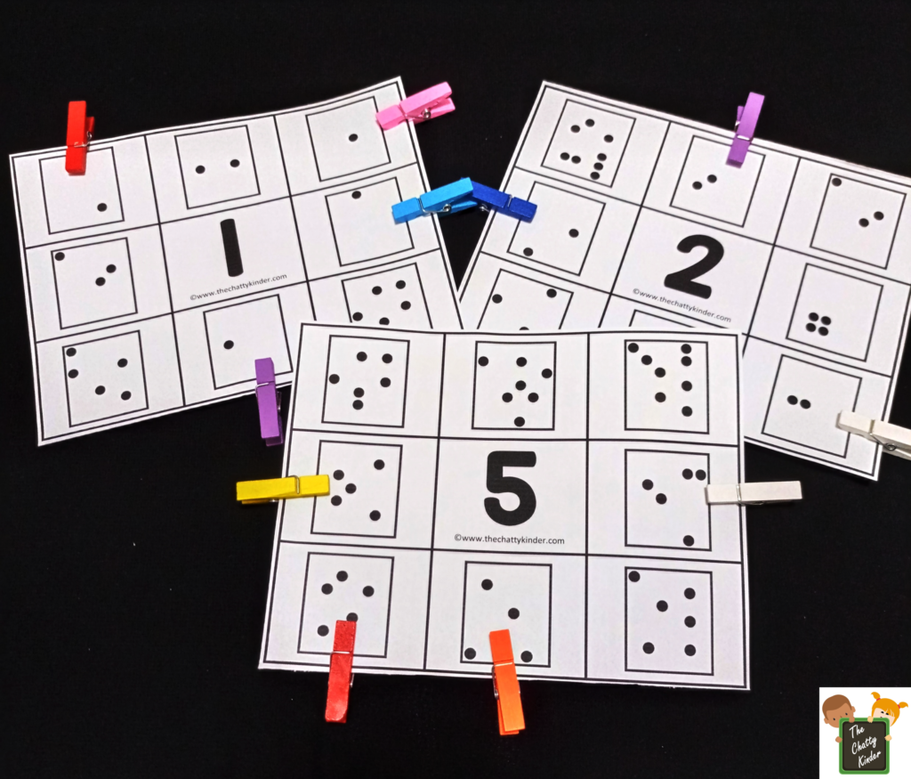 Subitizing Clip Cards - The Chatty Kinder