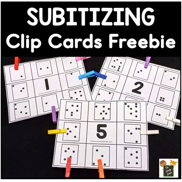 Subitizing Clip Cards - The Chatty Kinder