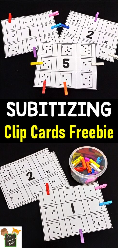 Subitizing Clip Cards - The Chatty Kinder