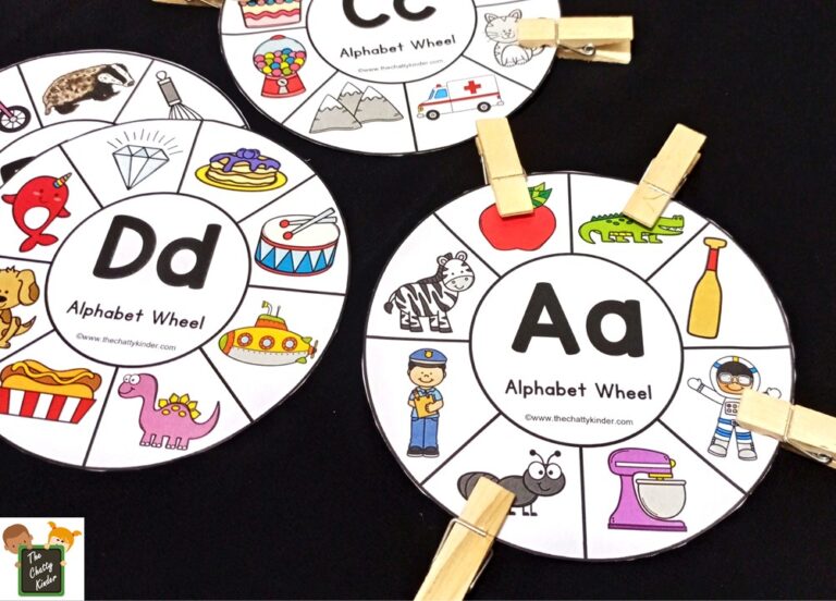 Alphabet Wheels (Beginning Sounds) - Alphabet Clip Cards - The Chatty ...