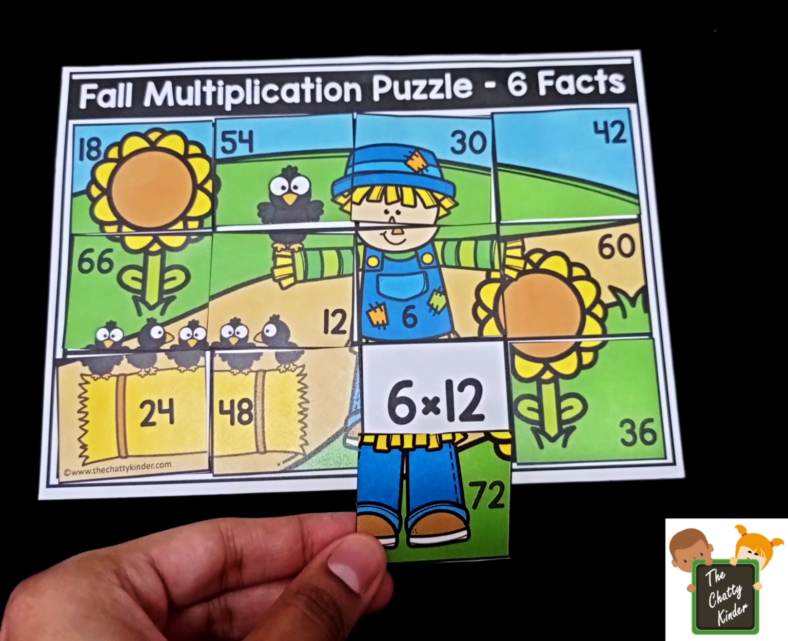 Fall Multiplication Puzzles - The Chatty Kinder