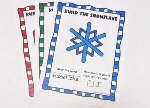 Winter Fine Motor Mats Popsicle Sticks - The Chatty Kinder