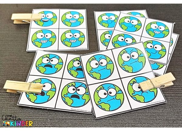 Earth Day Visual Discrimination (Free Printable) - The Chatty Kinder