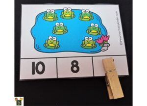 Frog Counting Clip Cards - The Chatty Kinder
