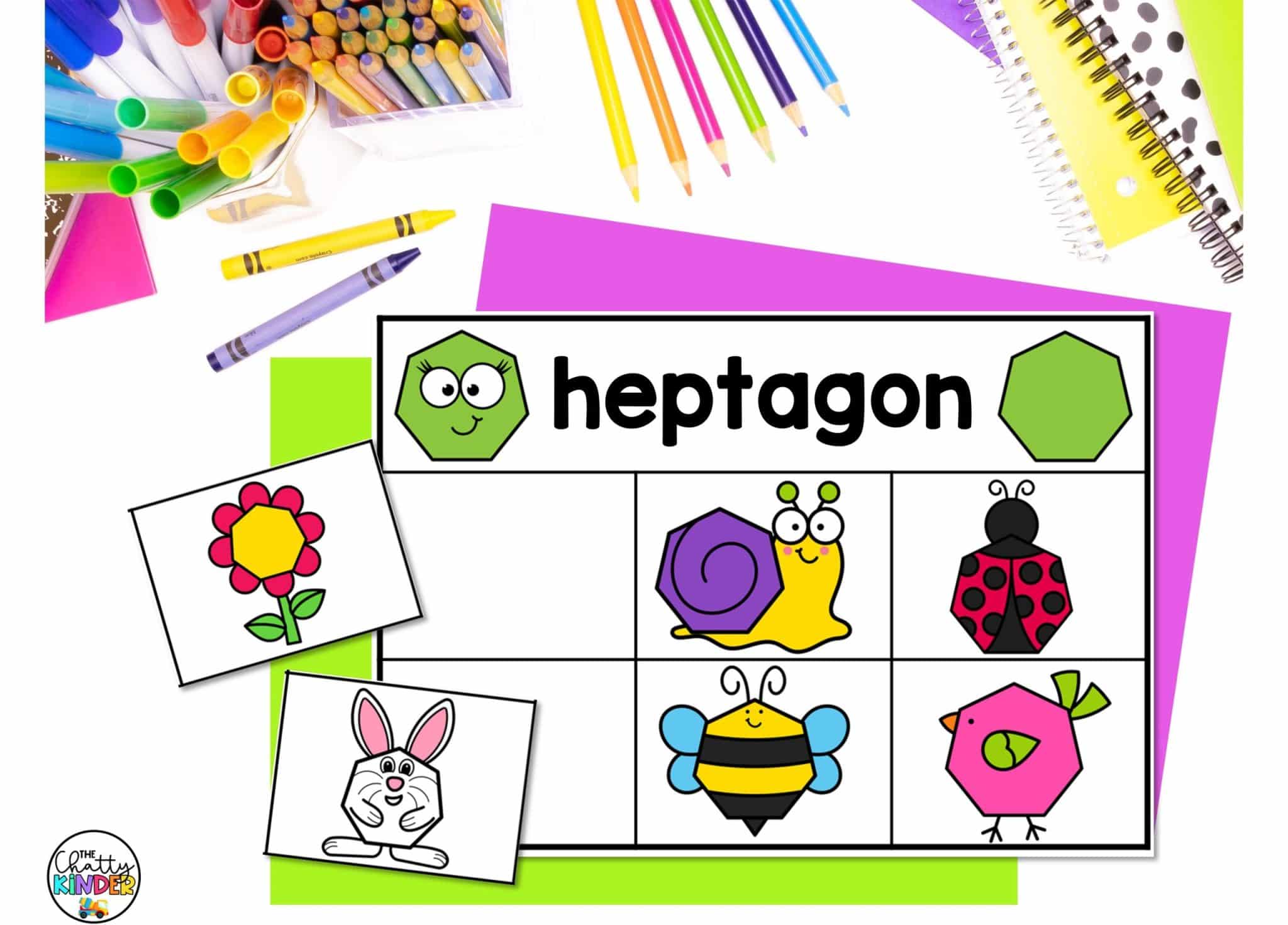 2D Shape Sorting Activity | Kindergarten Spring Center - The Chatty Kinder