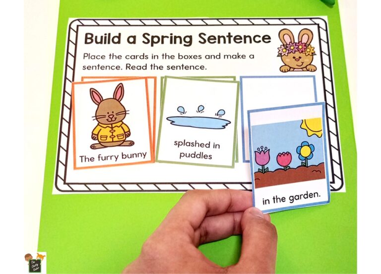 Kindergarten Spring Writing Centers and Sentence Building Activity ...