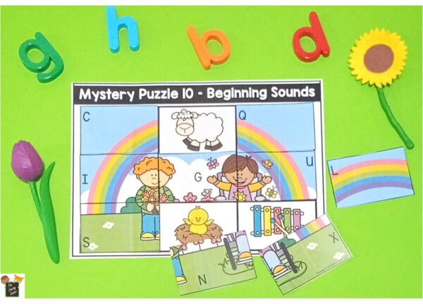 Spring Mystery Puzzles | Kindergarten Math and Literacy Mystery Picture ...
