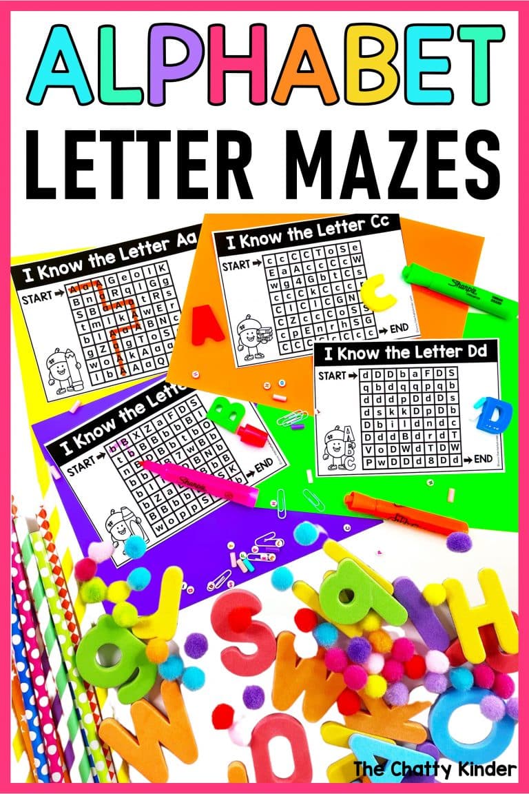 Alphabet Letter Maze Worksheets | Letter Recognition Activity - The ...