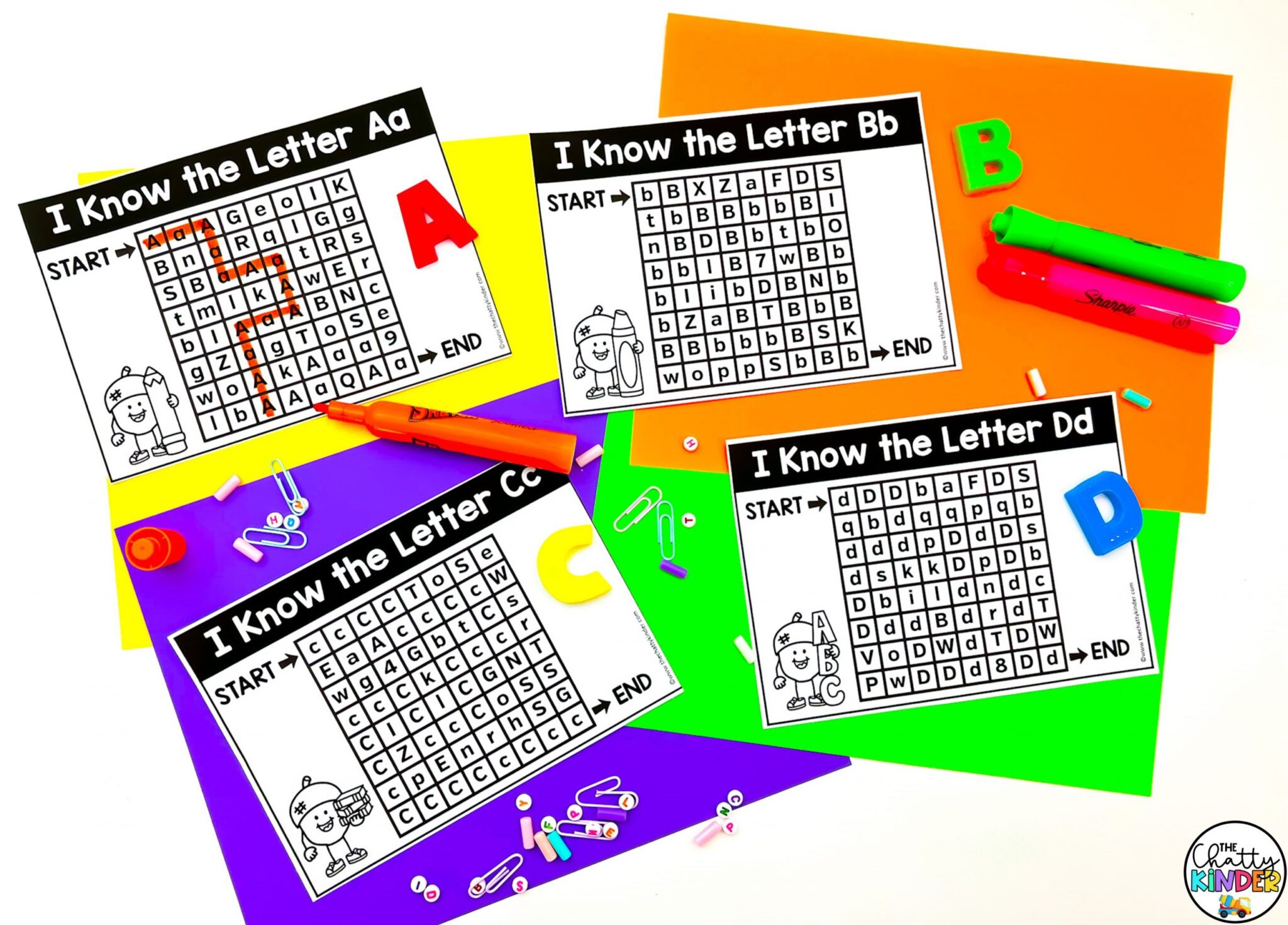 Alphabet Letter Maze Worksheets | Letter Recognition Activity - The ...