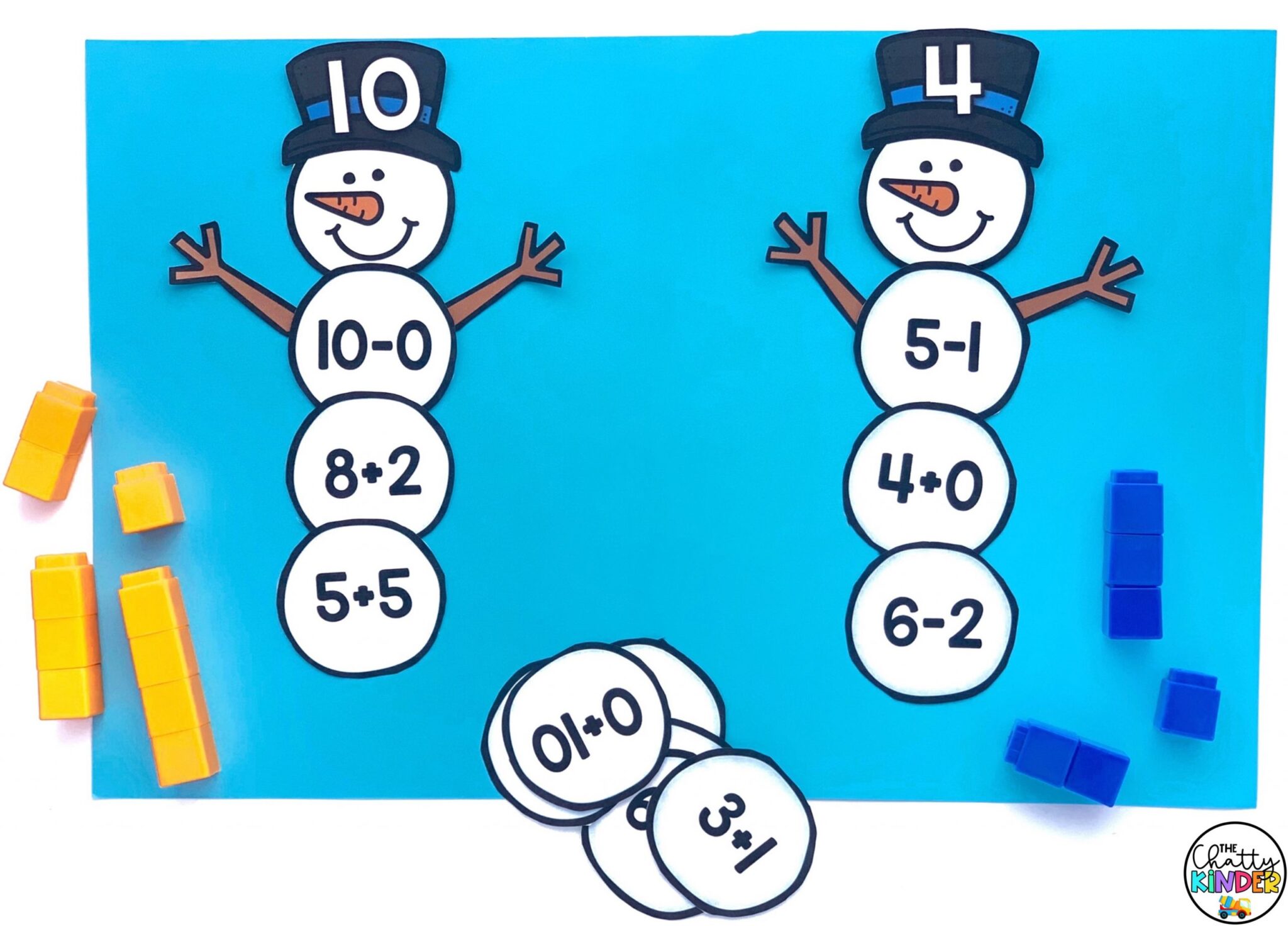 Hands-On Addition and Subtraction Matching Activity - The Chatty Kinder