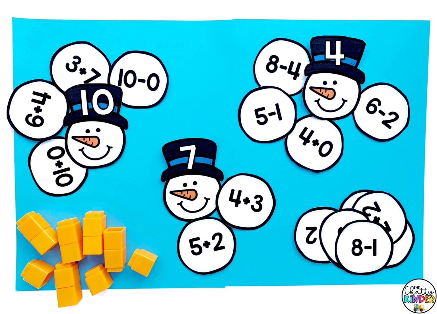 Hands-On Addition and Subtraction Matching Activity - The Chatty Kinder