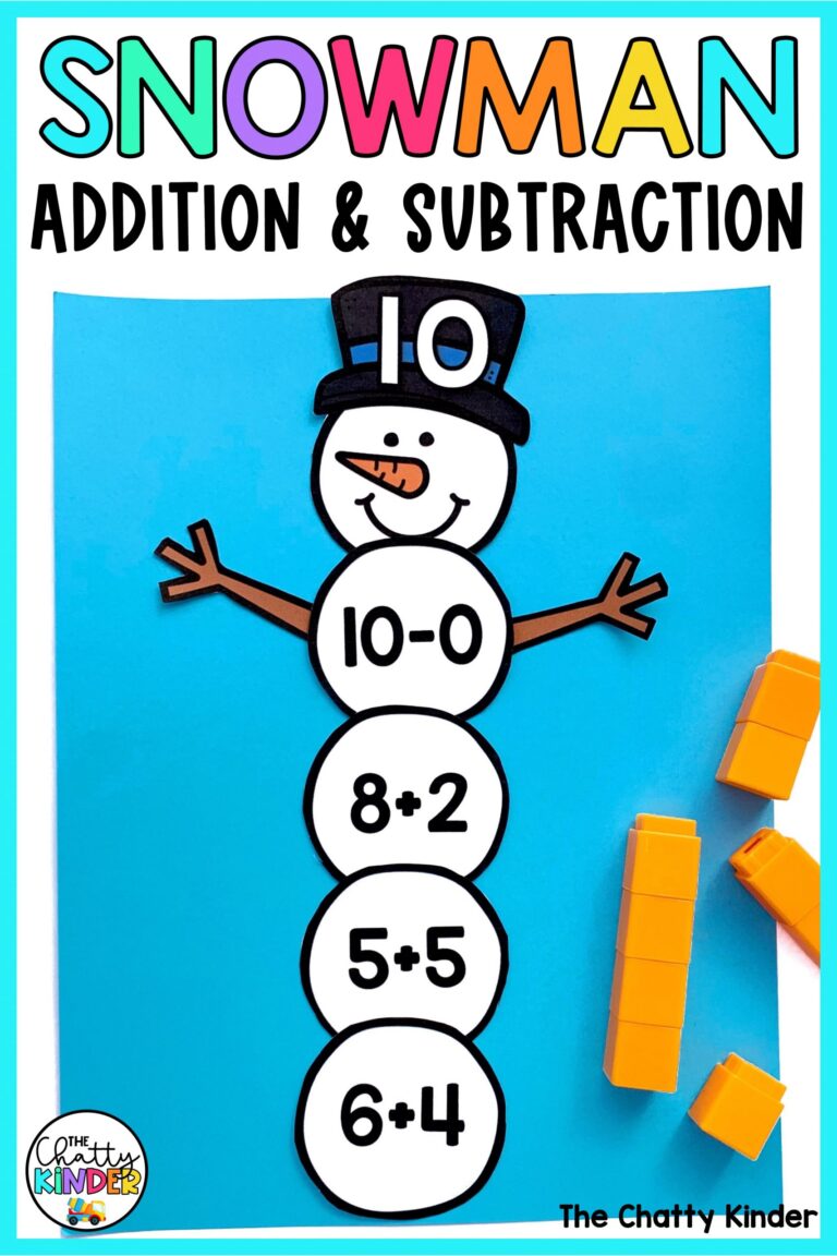 Hands-On Addition and Subtraction Matching Activity - The Chatty Kinder