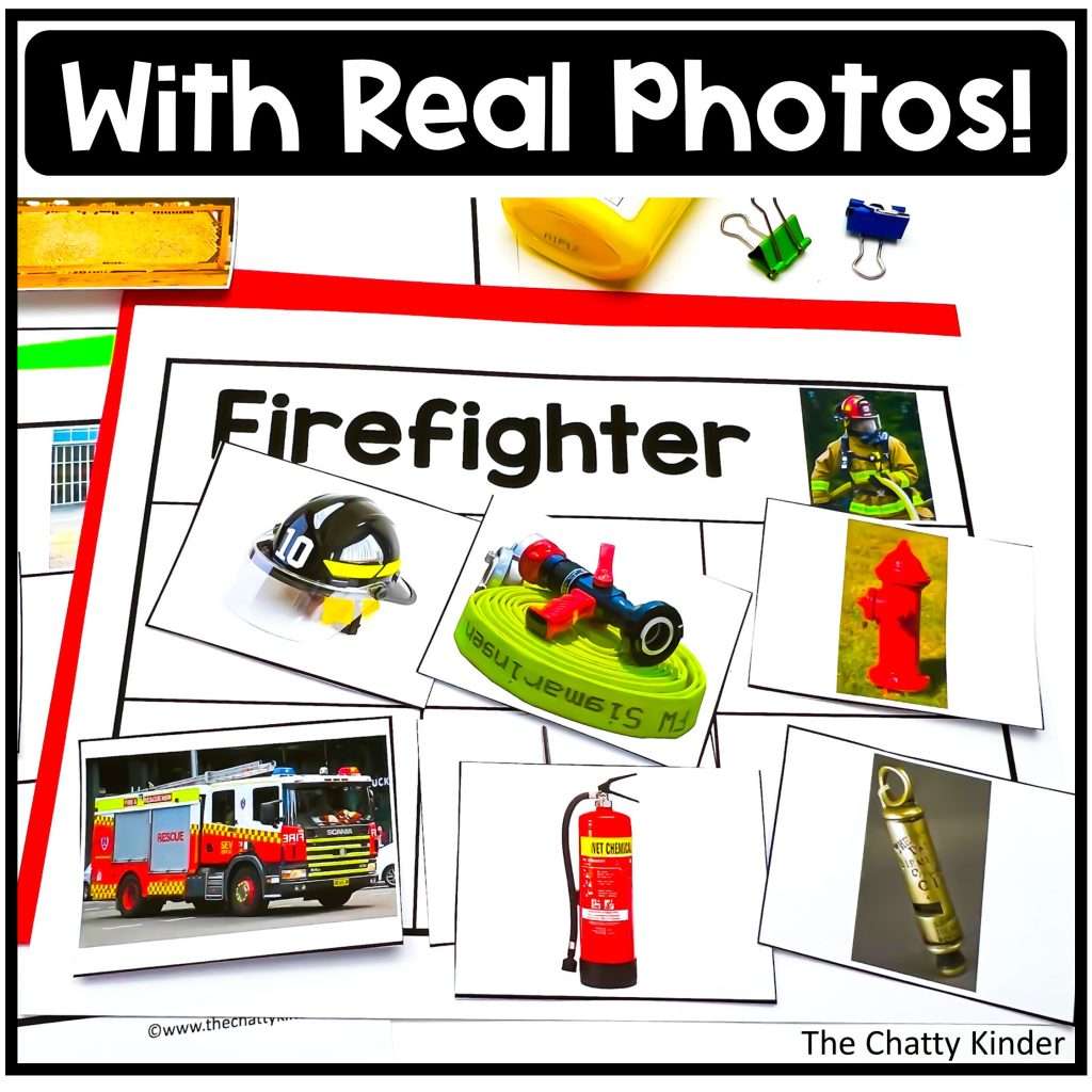 Community Helpers Sorting Mats With Real Photos - The Chatty Kinder