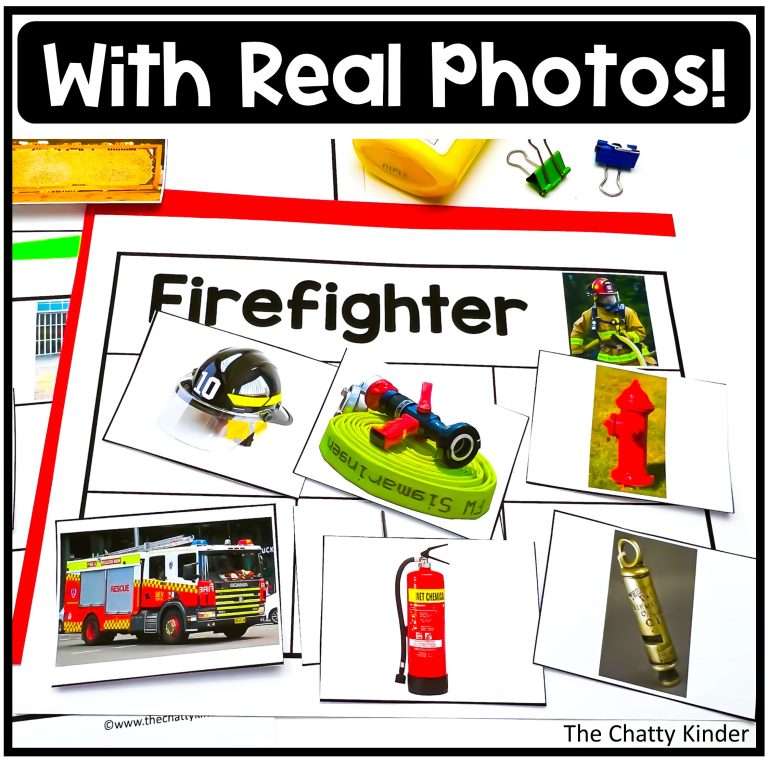 Community Helpers Sorting Mats With Real Photos - The Chatty Kinder