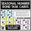 Number Bond Activity Task Cards | Seasonal Math Centers - The Chatty Kinder