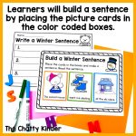Winter Sentence Building Activity - Kindergarten Literacy Center - The ...