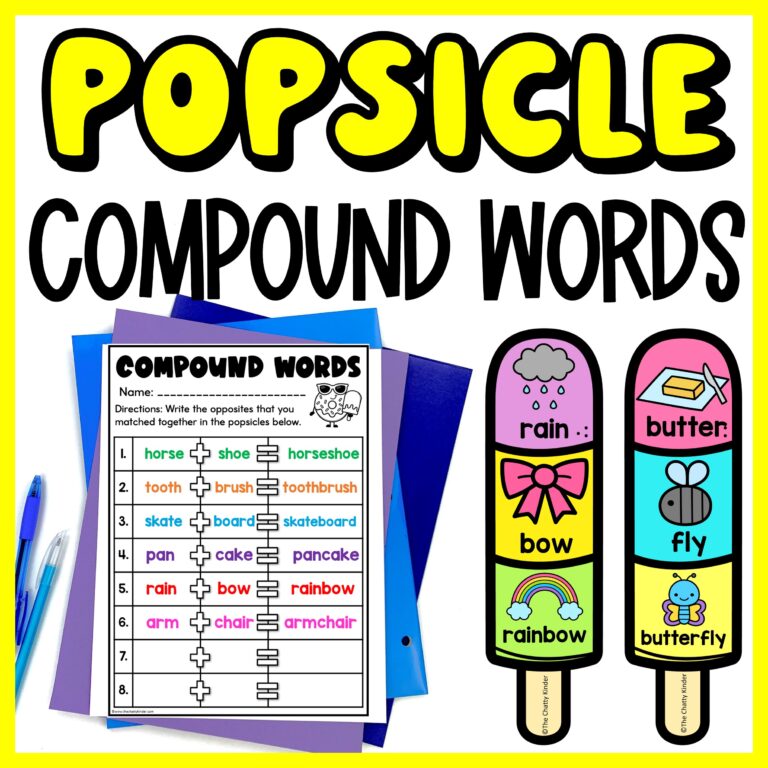Compound Words Puzzles - Kindergarten Summer Literacy Center - The ...