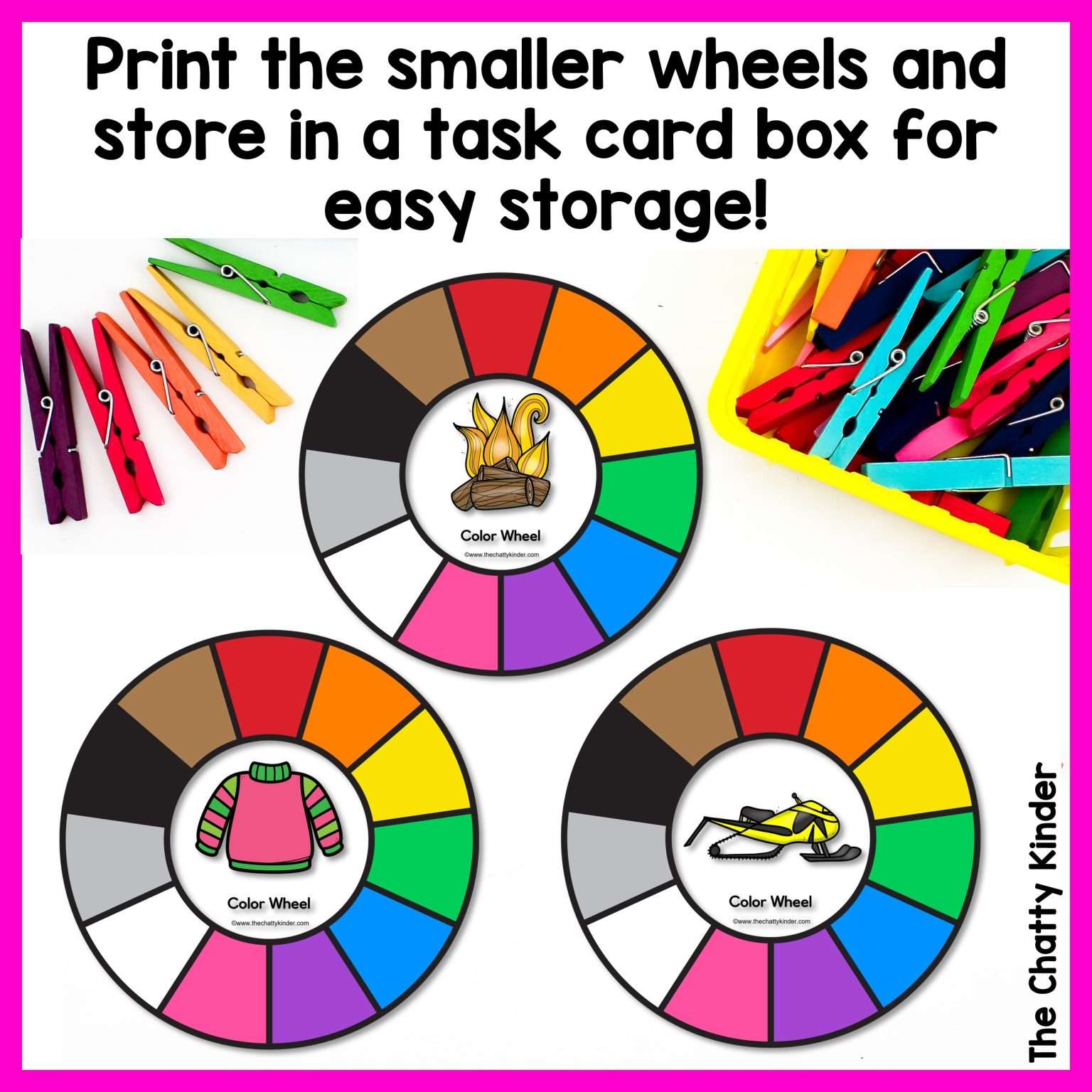 Winter Color Recognition Clip Cards | Hands-on Activity - The Chatty Kinder