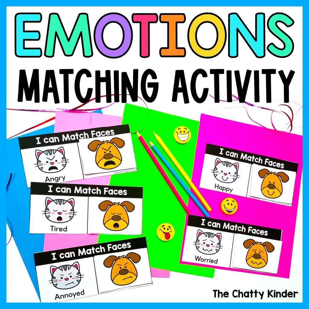 Matching Emotions and Faces - Kindergarten Back to School SEL Center ...