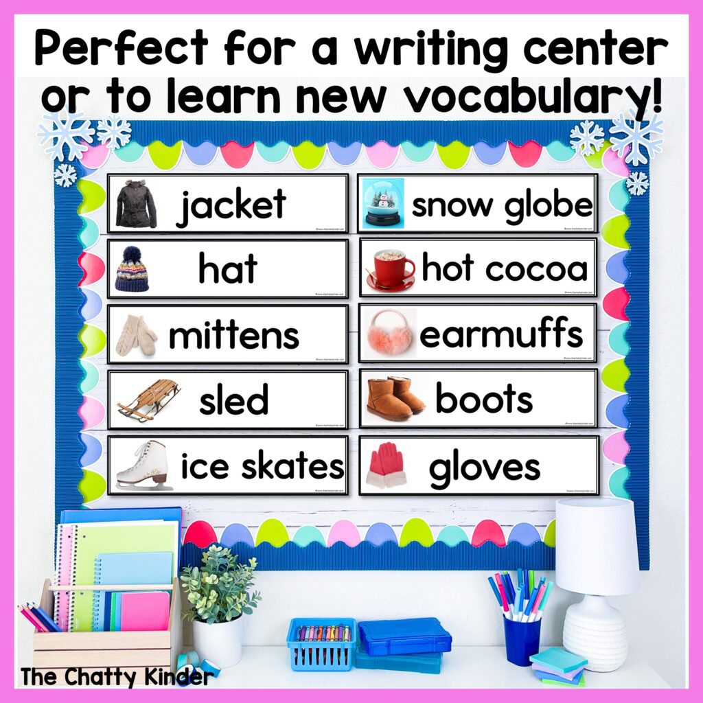 Winter Vocabulary Words - Winter Things Vocabulary Flash Cards - The ...