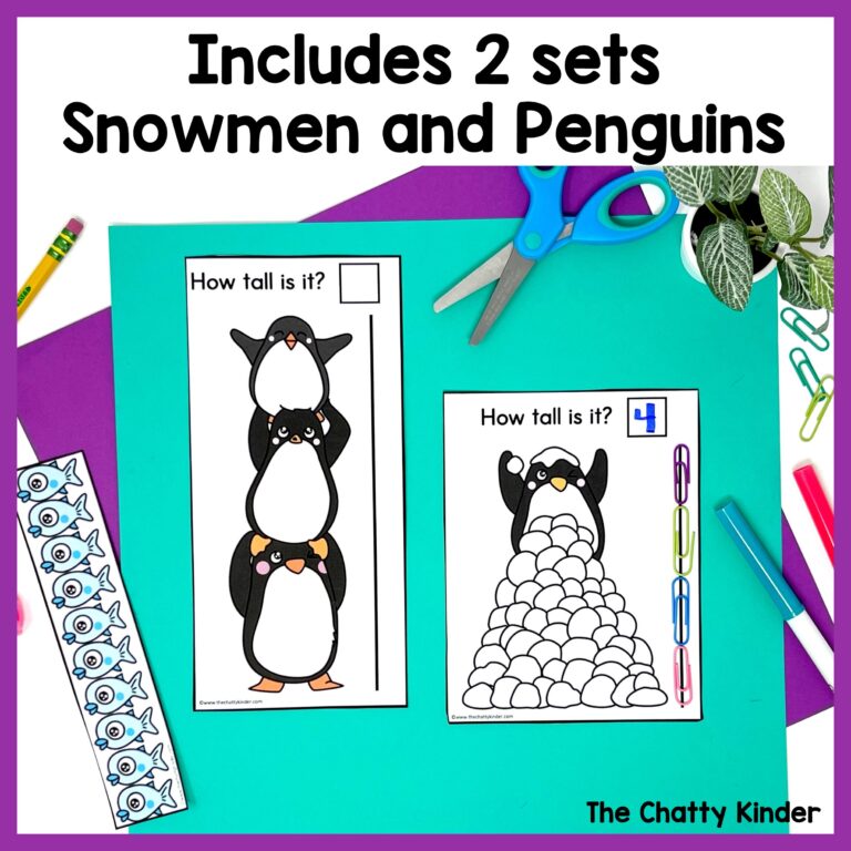 Winter Themed Non-standard Measurement Kindergarten Activities and ...