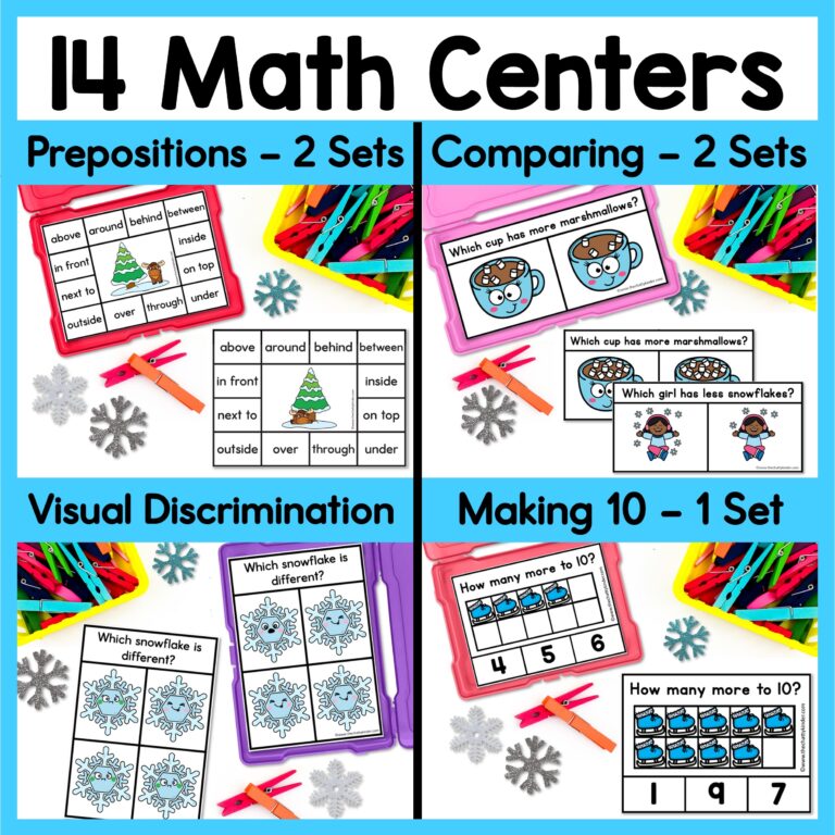 Winter Themed Math and Literacy Task Cards | Clip Cards Bundle - The ...
