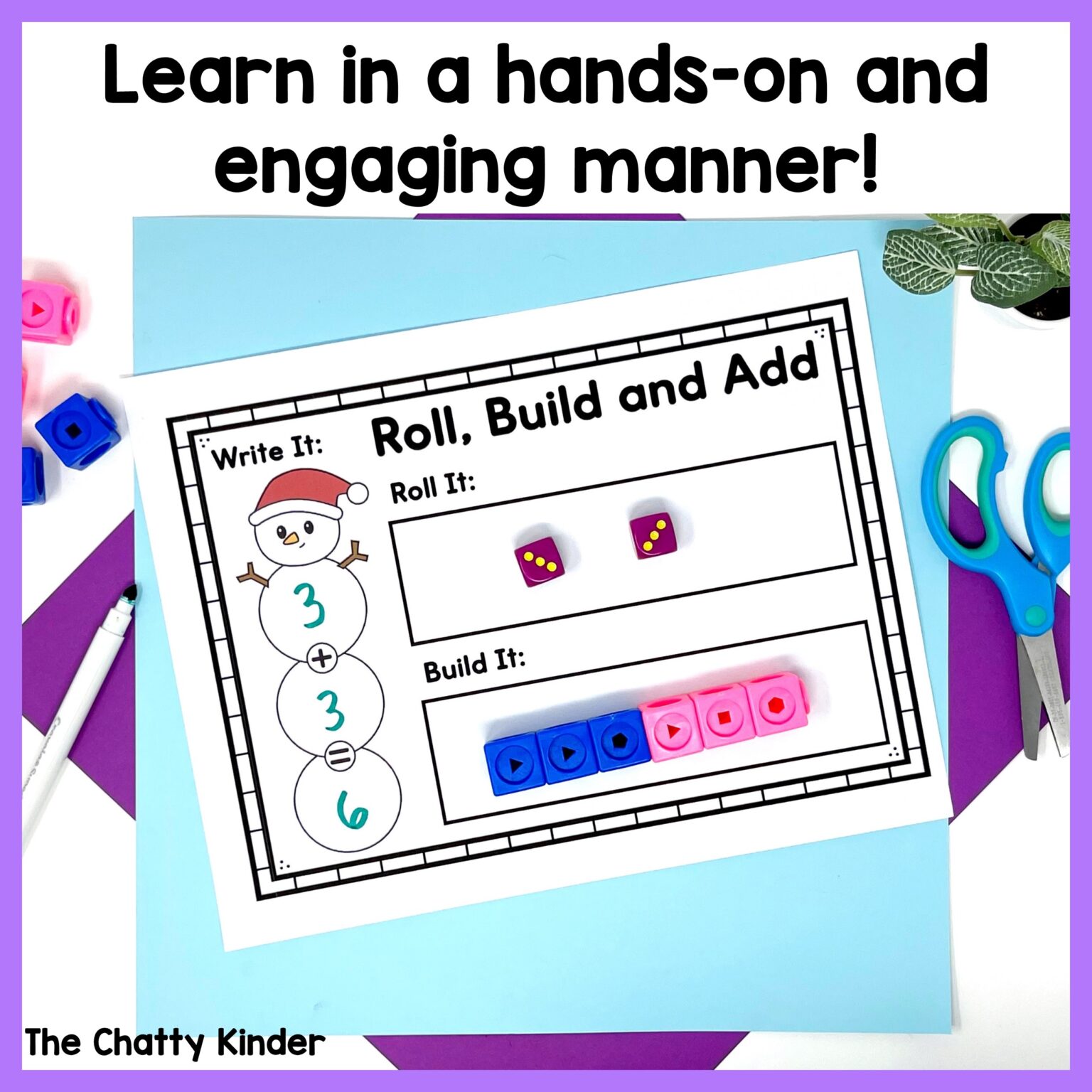 Addition and Subtraction Mats (Winter Math Activities) - The Chatty Kinder