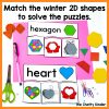 Winter 2D Shape Puzzles Activity - Kindergarten Winter Math Center ...
