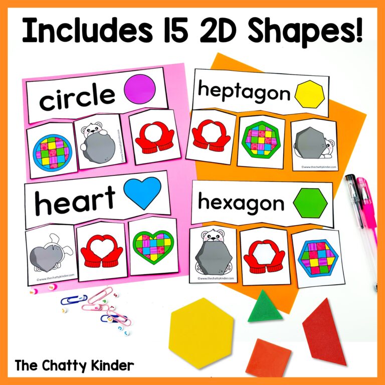 Winter 2D Shape Puzzles Activity - Kindergarten Winter Math Center ...