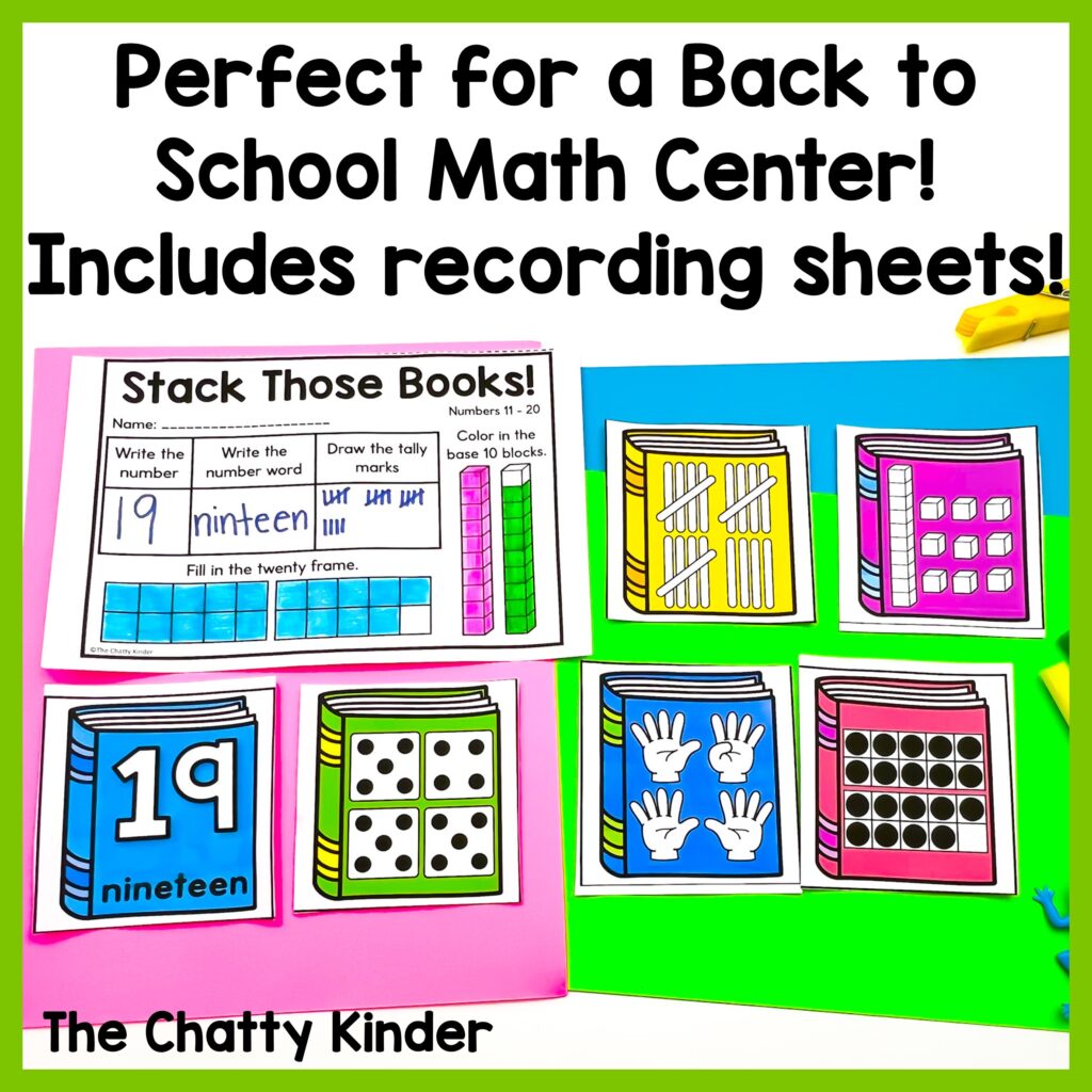 Number Sense Craft Activity - Kindergarten Back to School Math Center ...