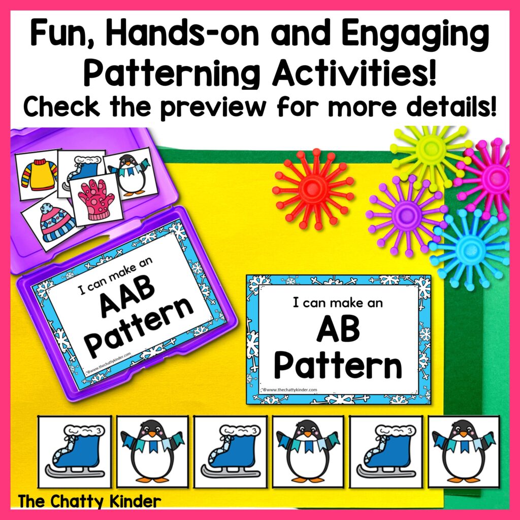 Pattern centers for kindergarten - The Chatty Kinder