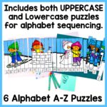 Winter Themed A-Z Sequencing Puzzles | Kindergarten Literacy Center ...