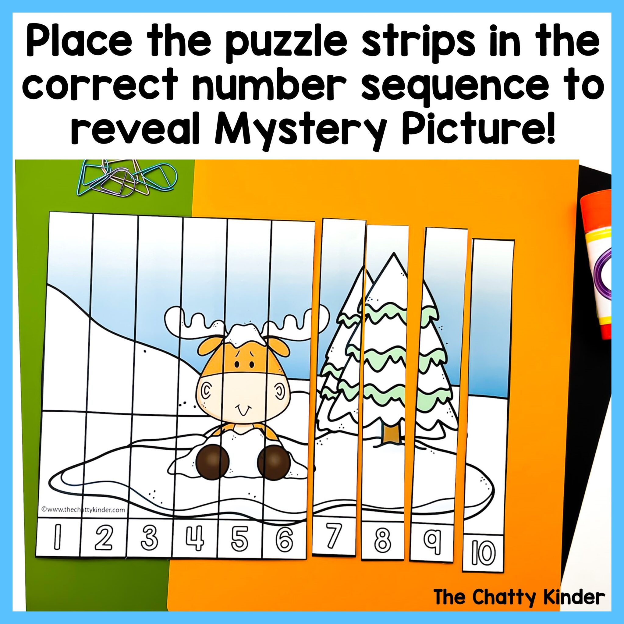 Winter 1 to 20 Number Puzzles - Number Sequencing - Kindergarten Math ...
